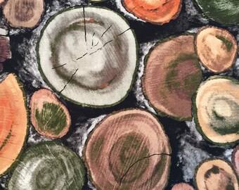 Wood log fabric | Etsy