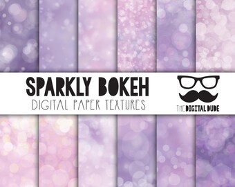 Sparkle Digital Paper Bokeh backgrounds Triangular