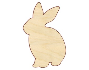 Bunny Shape Unfinished wood Wood Craft Shapes 170135