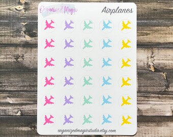 Airplane Stickers for planner calendar Functional planner