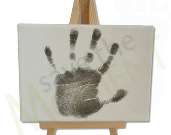 Handprint canvas art | Etsy
