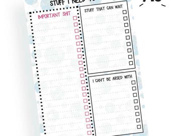 Funny to do list | Etsy