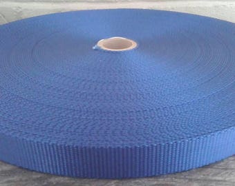 Peacock Blue Nylon Webbing by the Yard 5/8 and
