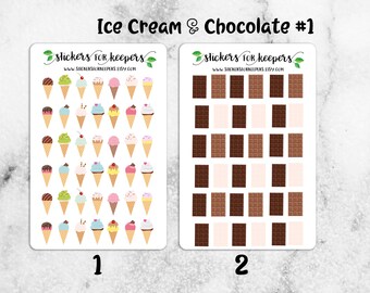 Printable sticker kit Ice Cream DIY summer planner