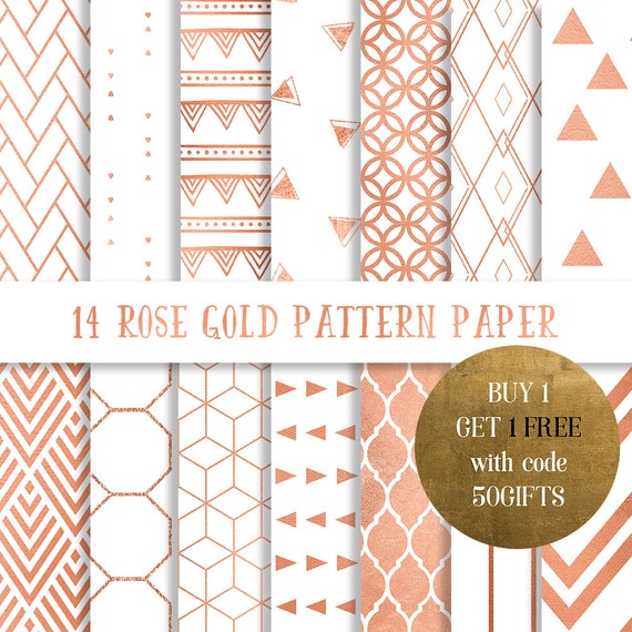 Rose gold digital paper 14 Rose gold paper glitter paper