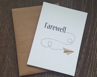 Printable Goodbye Card / Vintage Goodbye Card / Printable