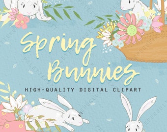 Bunny clipart | Etsy