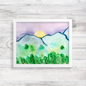 Forest watercolor | Etsy
