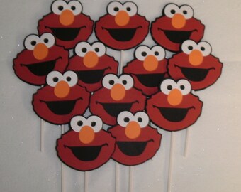 Elmo cupcake toppers | Etsy