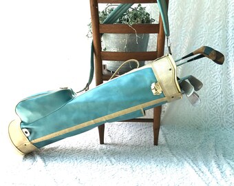 Leather golf bag | Etsy