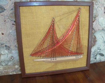 Sailboat string art | Etsy