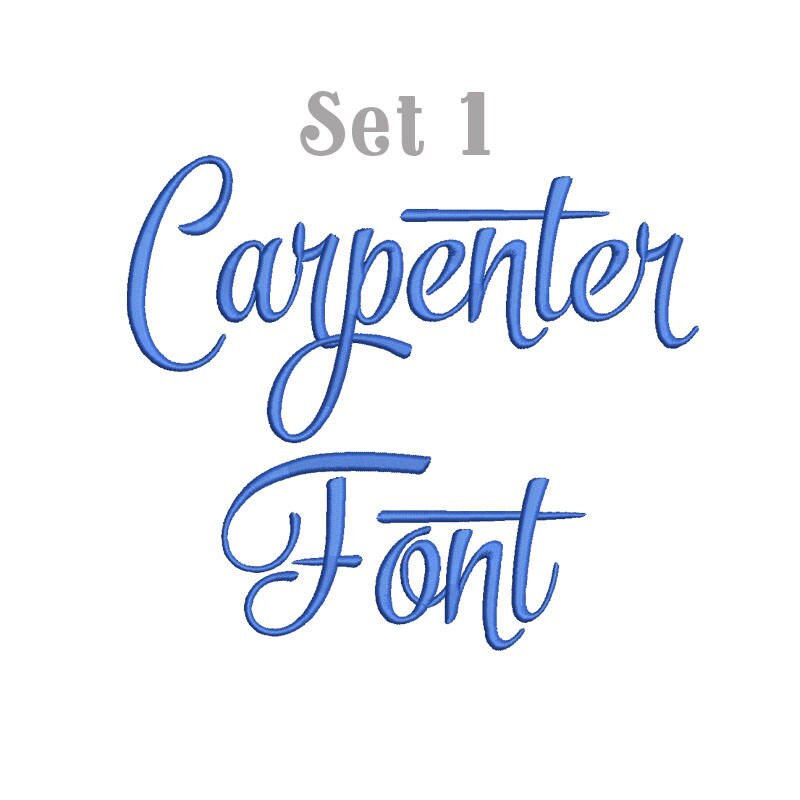 5 Size Carpenter Font Set1 Embroidery Fonts BX 9 Formats