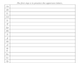 Handwriting practice | Etsy