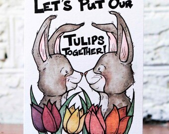 Bunny pun card | Etsy