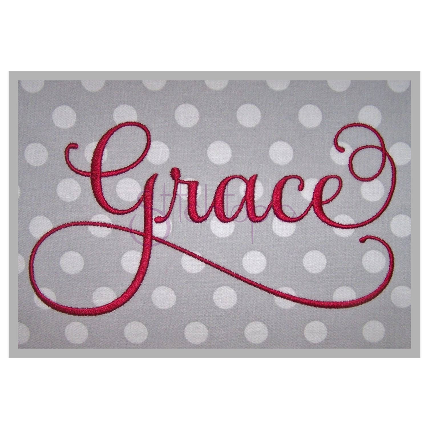 Grace Embroidery Font 1 1 1.5 2 2.5