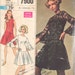Simplicity 7900 1960s Misses Cocktail DRESS and Slip Pattern
