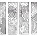 Zentangle Inspired Art Bookmarks DIY Printable Coloring