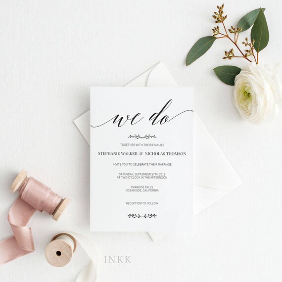 Rustic Wedding Invitation Template We Do Wedding Invitation