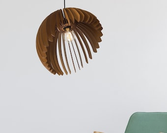 Wood light fixture | Etsy