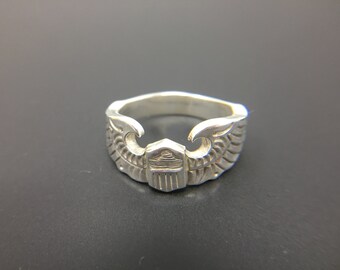 Silver shield ring | Etsy