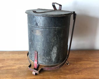 Vintage trash can | Etsy