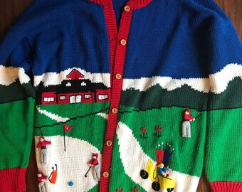 Golf cardigan | Etsy