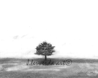 Pencil drawing print Growing Into Hope Day 199