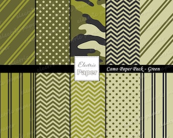 Colorful Camo Papers Digital Paper Set Scrapbook Paper INSTANT