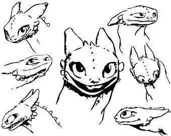 Toothless silhouette | Etsy