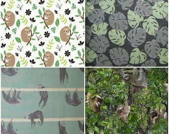 Sloth fabric | Etsy