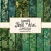Emerald Floral Velvet Digital Paper Emerald Scrapbook Paper