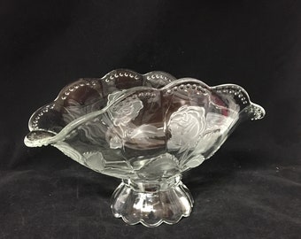 Pattern glass bowl | Etsy