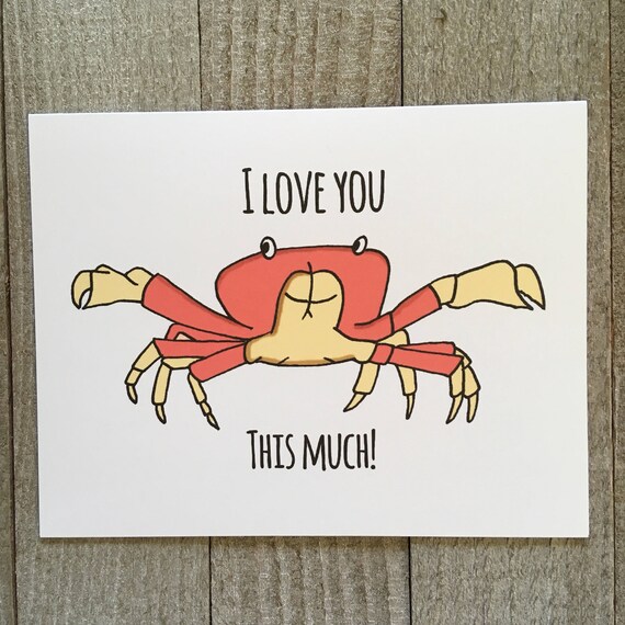 Crab Love Card Crab Card Crab Cards Homemade Card Crab