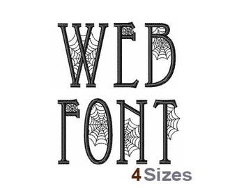 Spider web font | Etsy