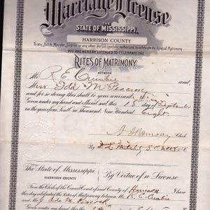 Marriage license | Etsy