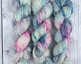 Hand Dyed Yarn Speckled Yarn Hand Painted Sock Yarn This