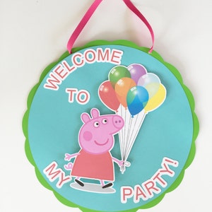 Peppa pig door sign | Etsy