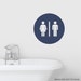 Restroom Circle Wall Decal Restroom Decal Unisex Bathroom