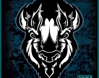 Buffalo stencil | Etsy