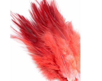 Red feathers | Etsy
