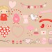 Love clipart collection Hand drawn Valentine clip art