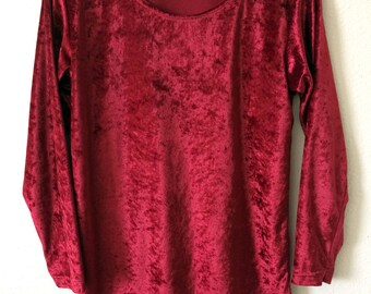 Red velvet top | Etsy
