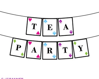 Tea Party Banner Etsy