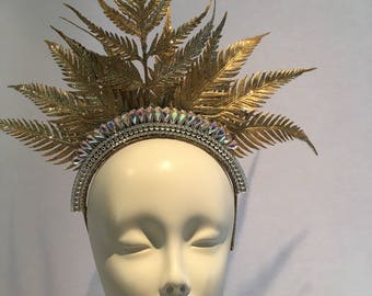 Gold headdress | Etsy