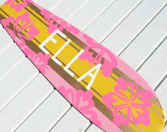 Surfboard name plate Surfboard sign surfboard decor custom