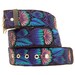 Wide fashion belt Boho chic floral belt Blue belt Womens