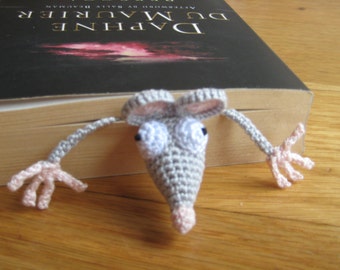 Crochet bookmark bookworm bookmark mouse bookmark book