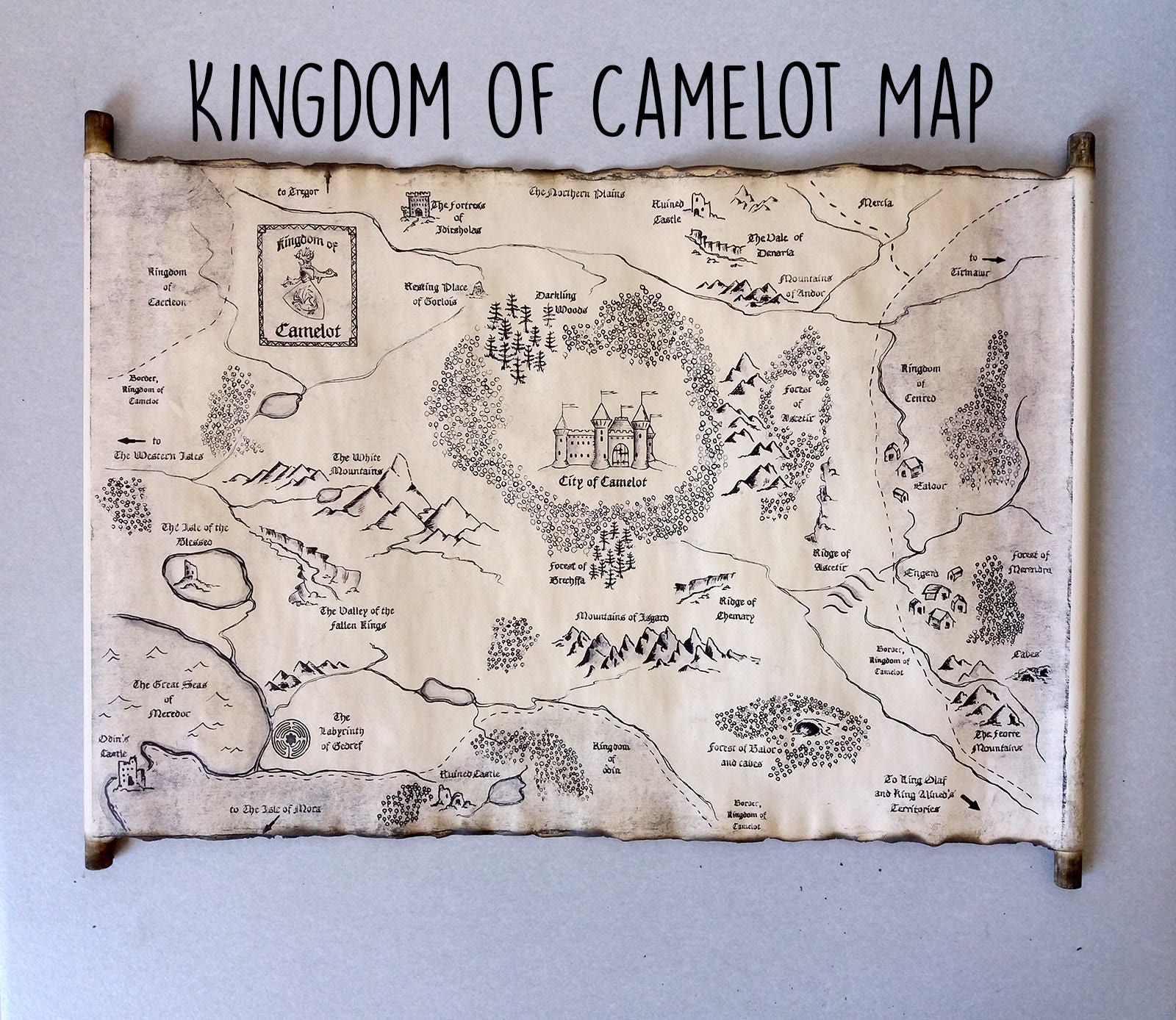 Kingdom of Camelot Map Merlin on BBC Map King Arthur Map of