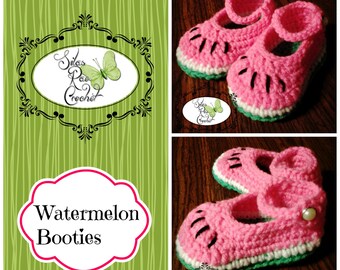 Watermelon booties | Etsy