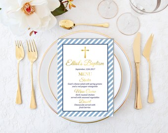 Christening menu | Etsy